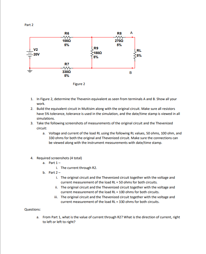 Solved Procedure: Part 1 1. In Figure 1 above, use | Chegg.com