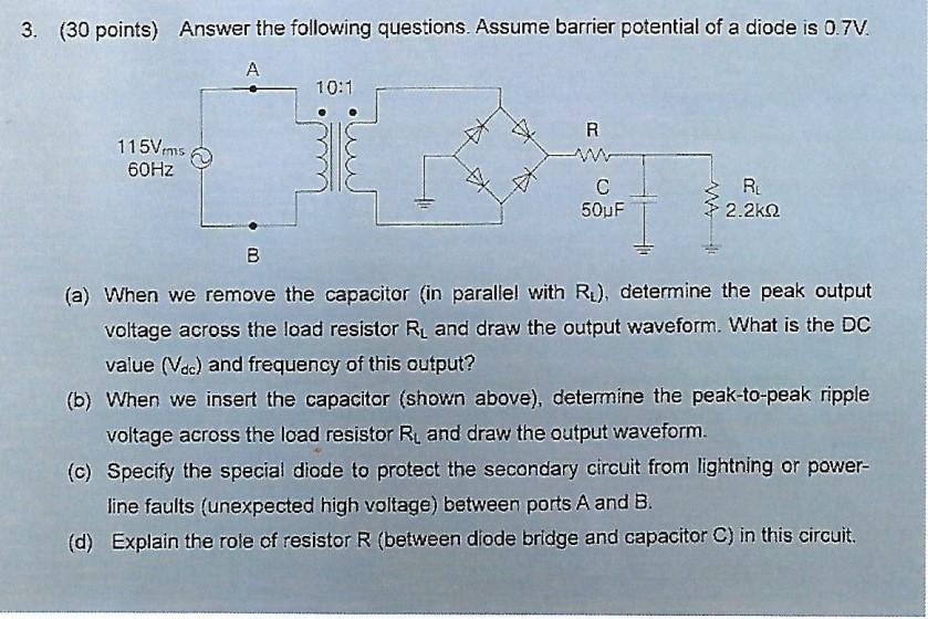 Solved 3. ( 30 points) Answer the following questions. | Chegg.com