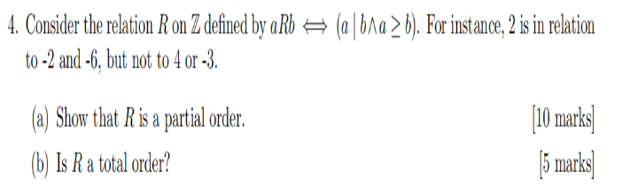 Solved 4. Consider the relation R on Z defined by | Chegg.com