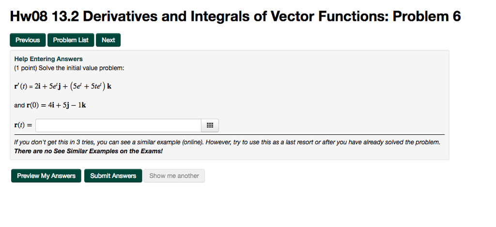 Solved Hw08 13.2 Derivatives and Integrals of Vector | Chegg.com