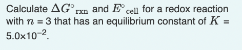 Solved Calculate \\( \\Delta G^{\\circ}{ }_{\\text {rxn }} | Chegg.com