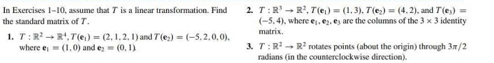 Solved In Exercises 1-10, assume that T is a linear | Chegg.com