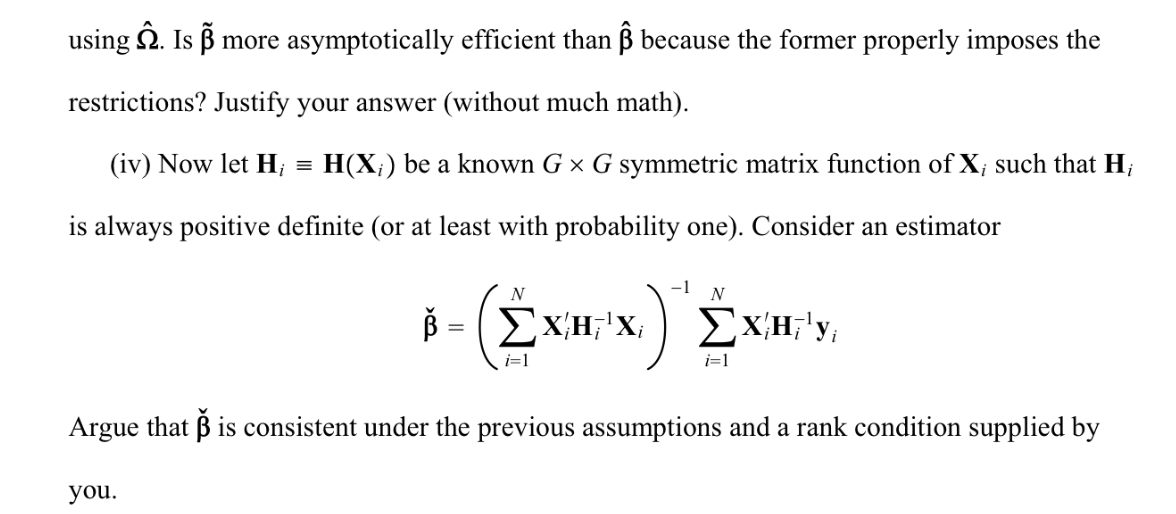 Solved Consider a linear system, for a random draw from the | Chegg.com