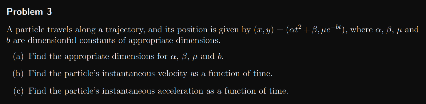 Solved A particle travels along a trajectory, and its | Chegg.com