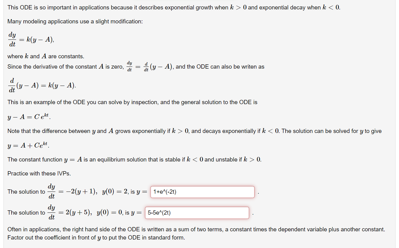 Solved This Ode Is So Important In Applications Because It