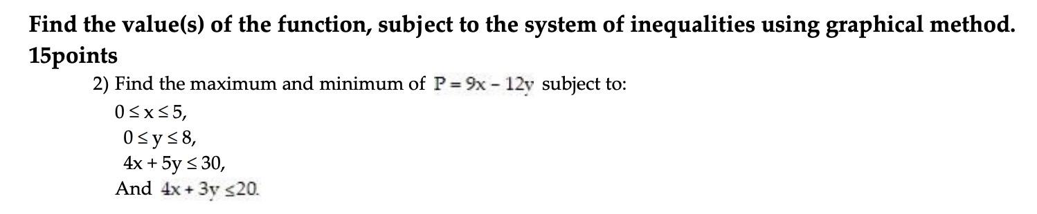 Solved Find the value(s) of the function, subject to the | Chegg.com