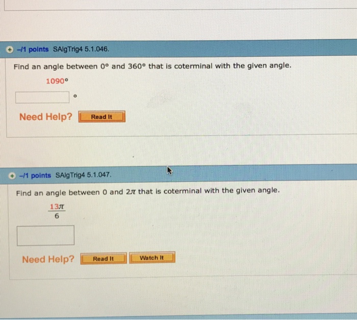 Solved Find an angle between 0 degree and 360 degree that is | Chegg.com