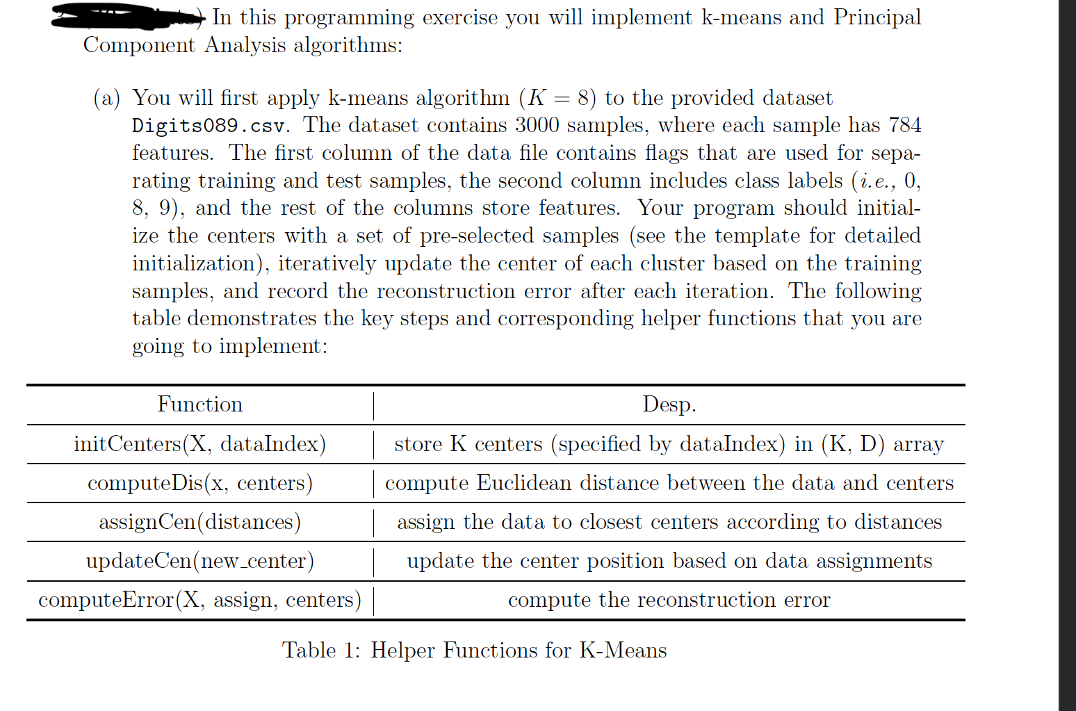 In this programming exercise you will implement | Chegg.com