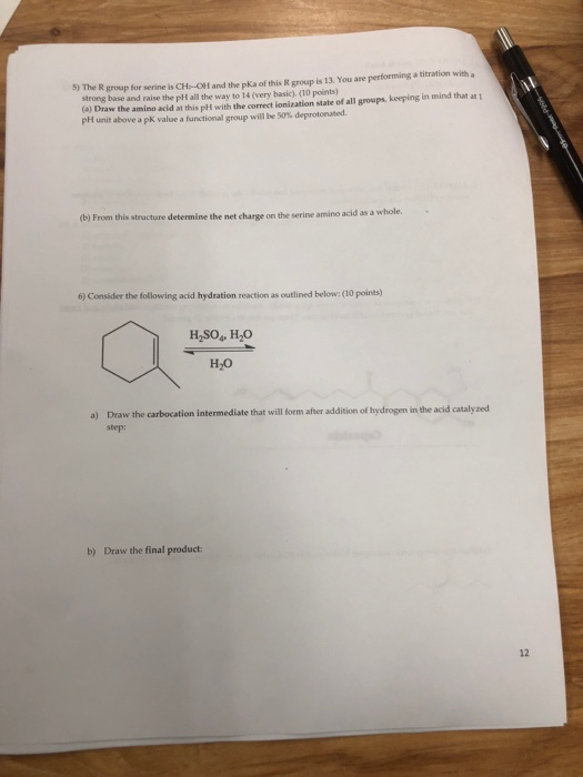 Solved group for serine is CH-OH and the pKa of this R group | Chegg.com