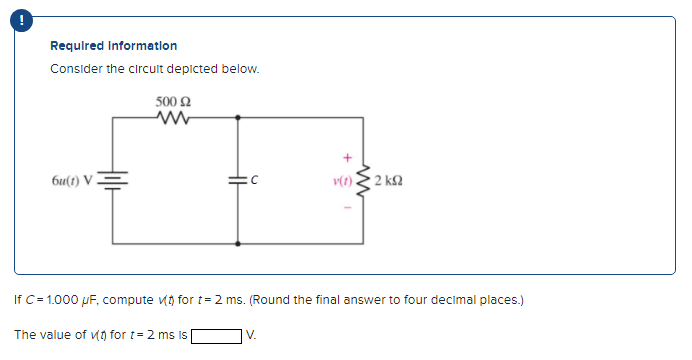 Solved !Required InformationConsider the circuit depicted | Chegg.com