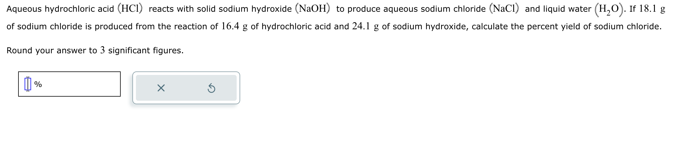 Solved Aqueous hydrochloric acid (HCl) reacts with solid | Chegg.com