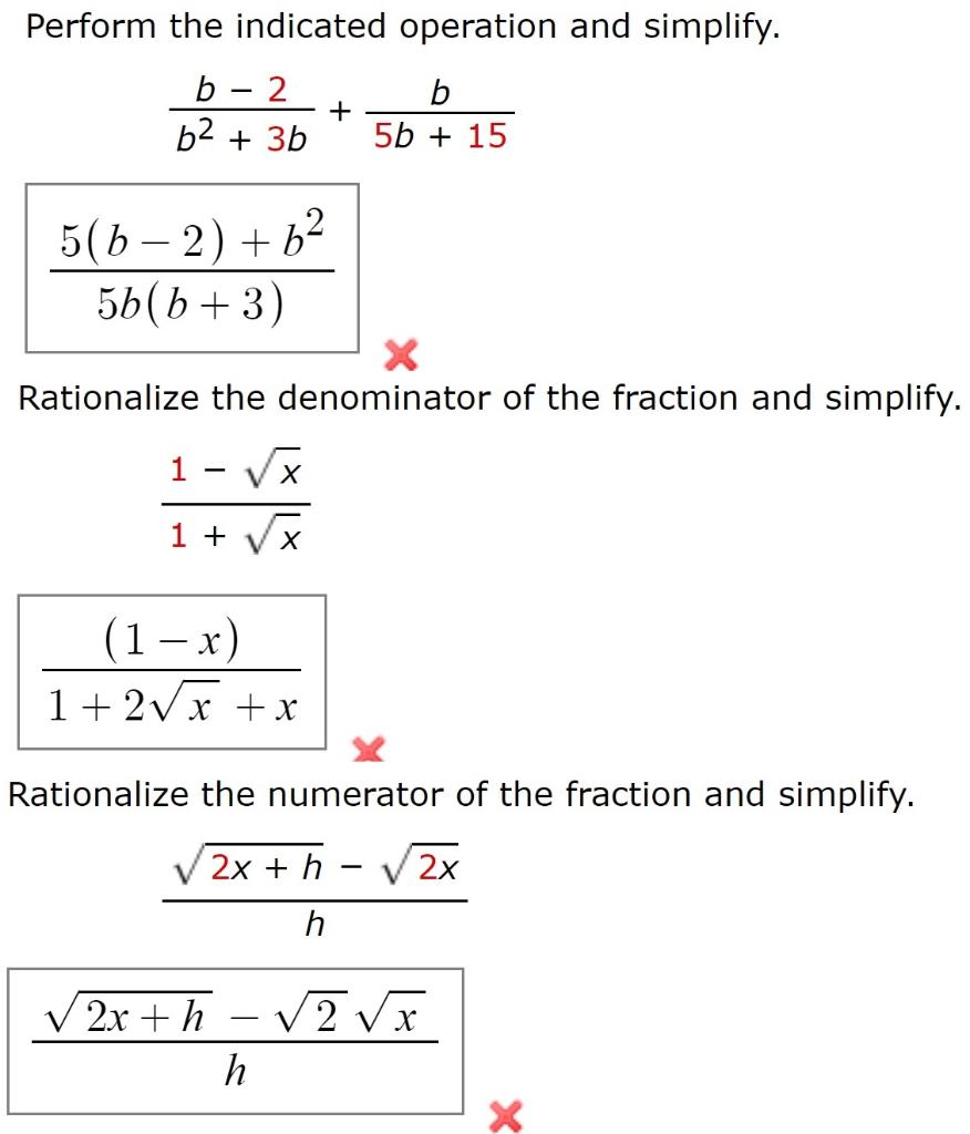 Solved Perform the indicated operation and simplify. b - 2 b | Chegg.com
