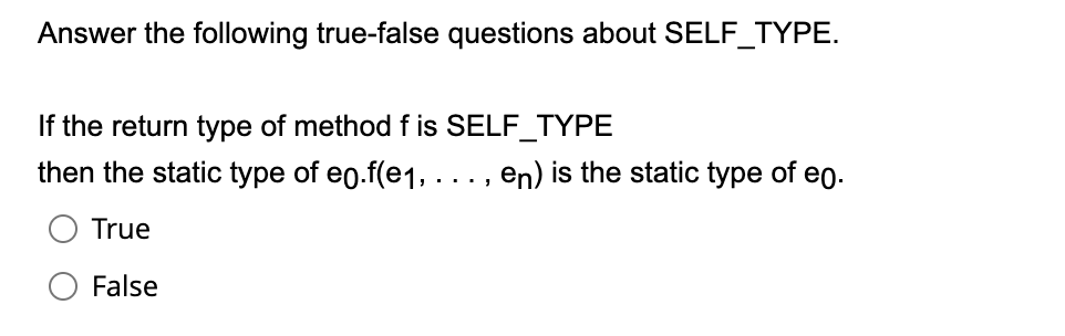 Solved Answer the following true-false questions about | Chegg.com