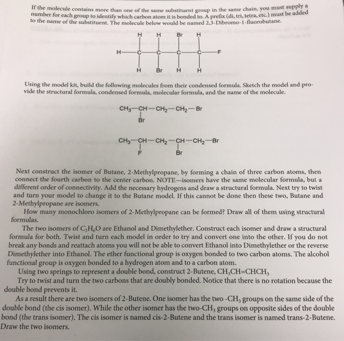 Solved Using the model kit, build the molecules for alkanes | Chegg.com