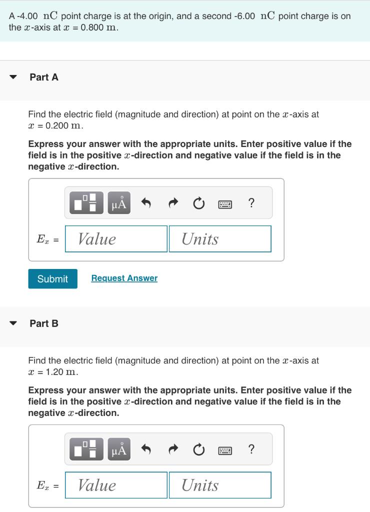Solved A −4.00nC point charge is at the origin, and a second | Chegg.com