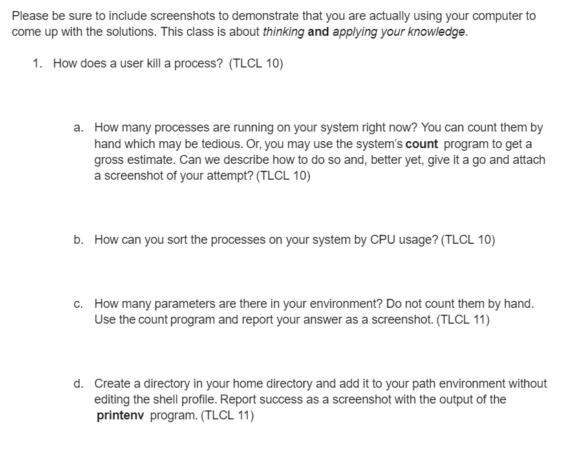 Solved Please be sure to include screenshots to demonstrate | Chegg.com