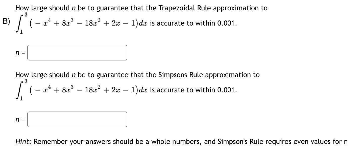 Solved C) Evaluate ∫011+x21dx exactly and show that the | Chegg.com