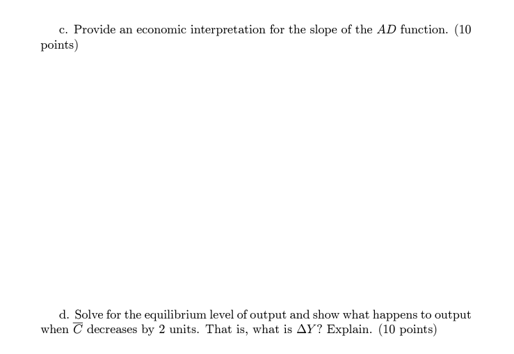 Solved Problem 2. (60 points) Consider the Aggregate | Chegg.com