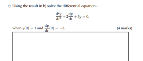 Solved 2. Laplace Transforms (10 marks) a) Using the first | Chegg.com