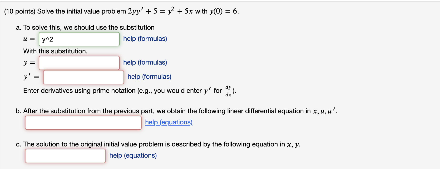 Solved 10 points) Solve the initial value problem | Chegg.com