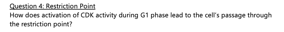 Solved Question 4: Restriction Point How does activation of | Chegg.com