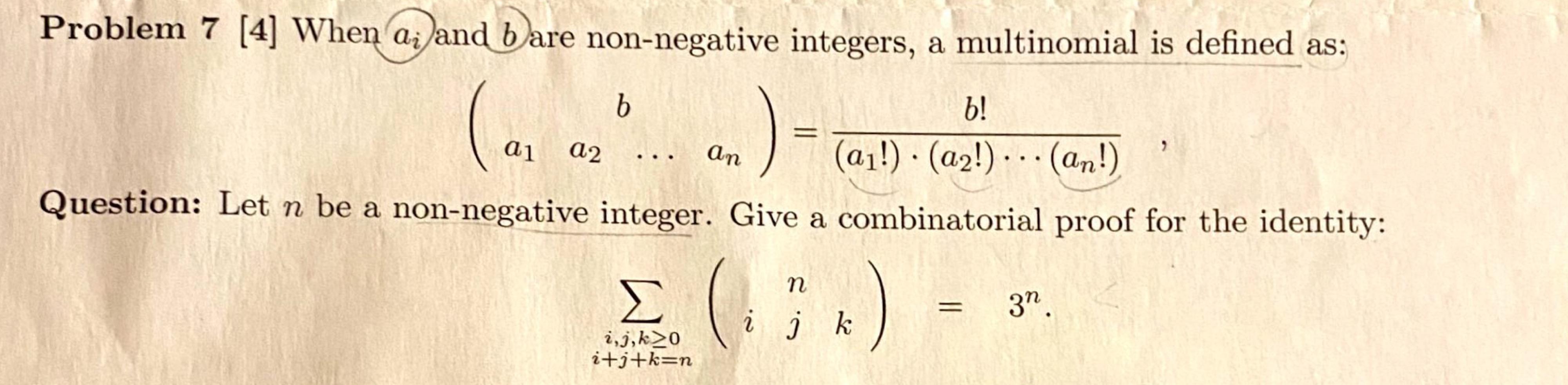 Solved Problem 7 [4] When ai and b are non-negative | Chegg.com