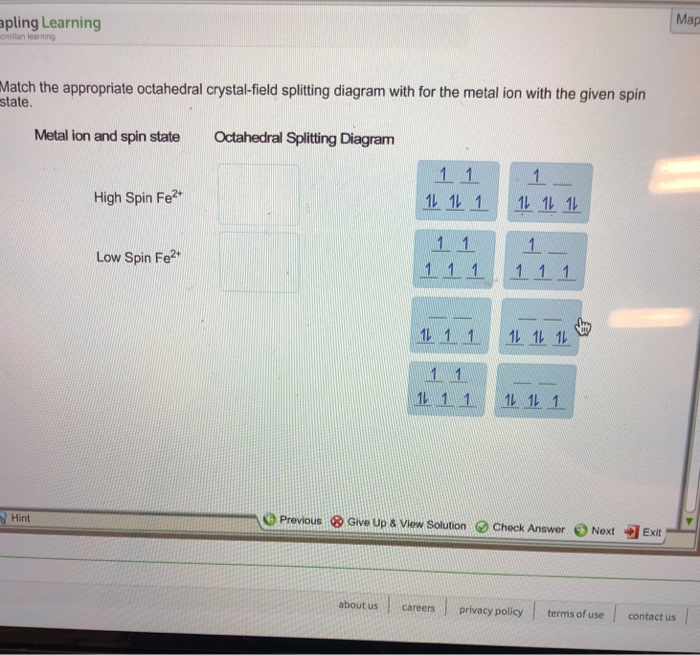 Solved Map pling Learning Match the appropriate octahedral | Chegg.com