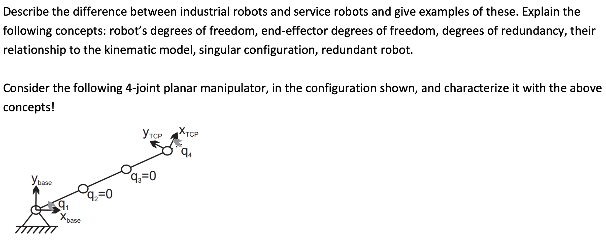 Solved Describe the difference between industrial robots and | Chegg.com