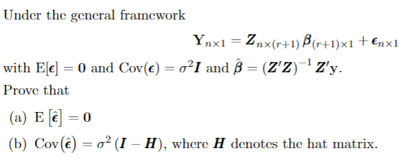 Solved Under the general framework | Chegg.com