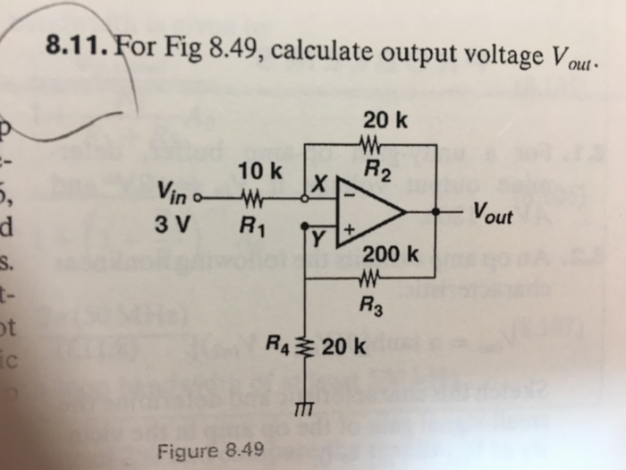 Solved For Fig 8.49, calculate output voltage V_out. | Chegg.com