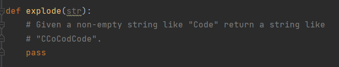 Solved string like def explode(str): # Given a non-empty | Chegg.com
