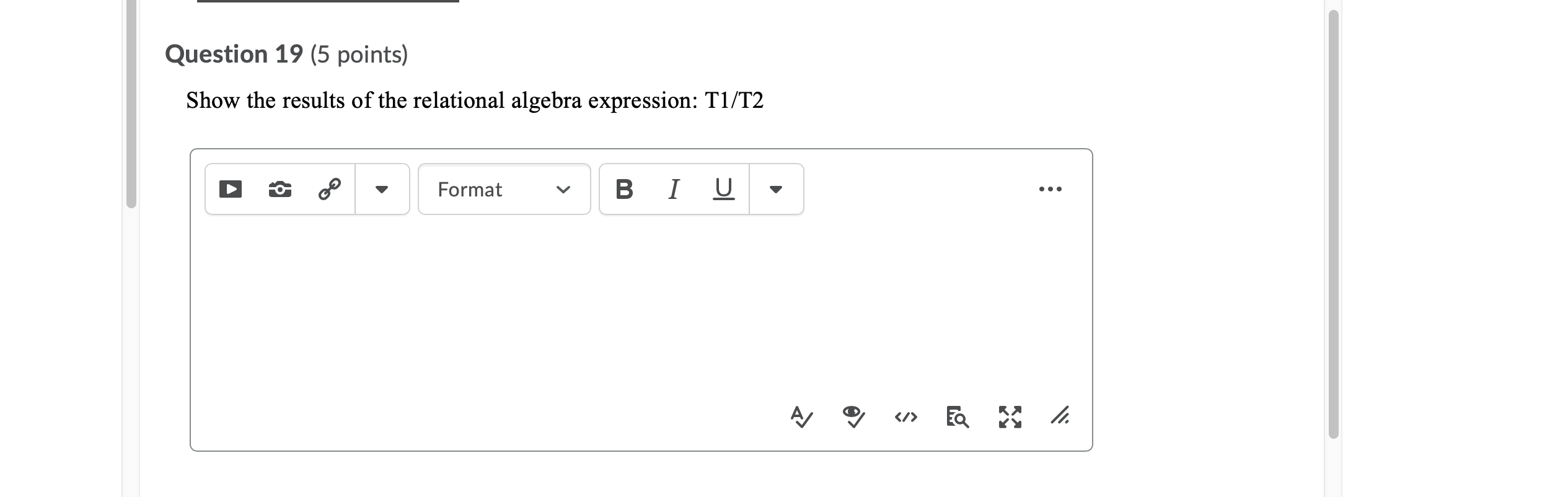 Solved Relational Algebra Given the two tables T1 and T2: | Chegg.com