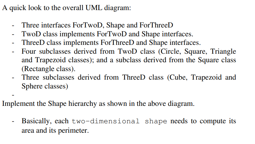 Solved A quick look to the overall UML diagram: - Three | Chegg.com