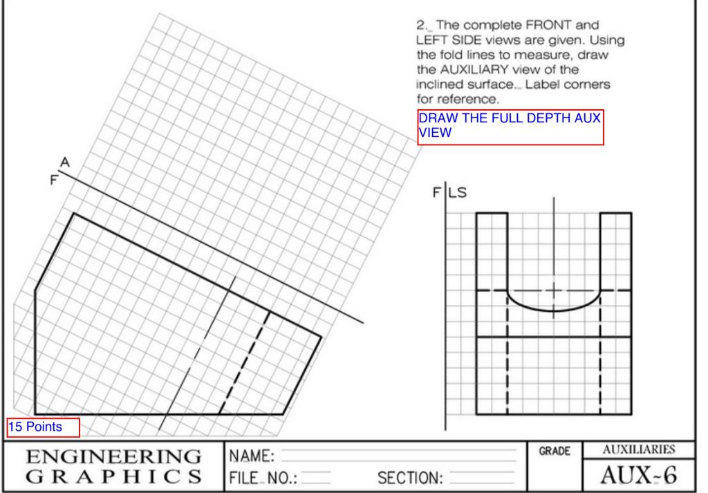 Solved 2. The complete FRONT and LEFT SIDE views are given. | Chegg.com