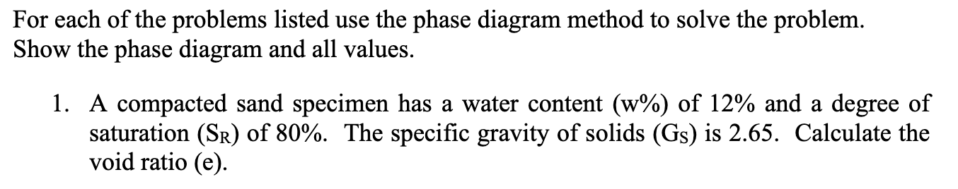 Solved For each of the problems listed use the phase diagram | Chegg.com