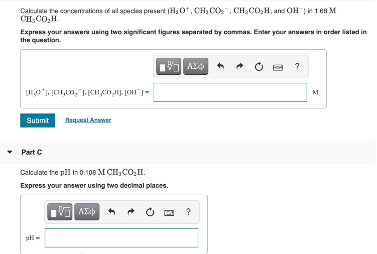 Solved Constants Periodic Table Acetic acid, CH3CO2H, is the | Chegg.com