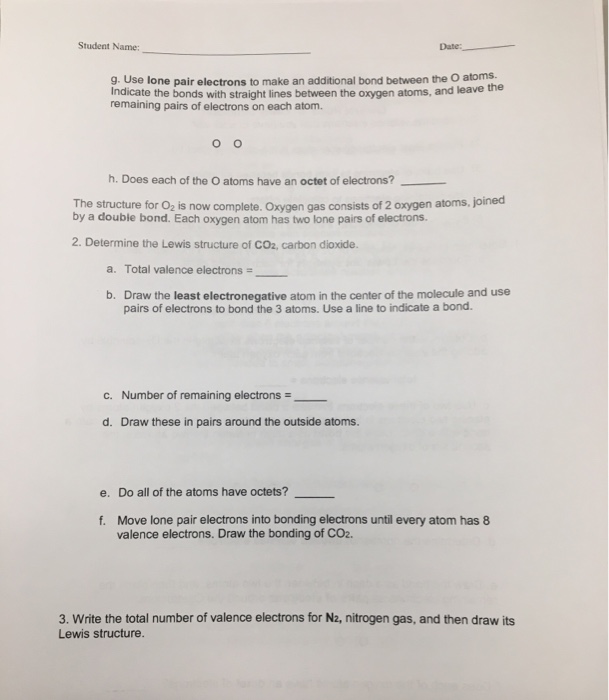 Solved Student Name Date: Lewis Structures Worksheet General | Chegg.com