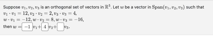 Solved Suppose v1,v2,v3 is an orthogonal set of vectors in | Chegg.com