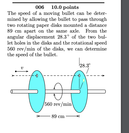Solved What is the speed of the bullet? Answer in units of | Chegg.com