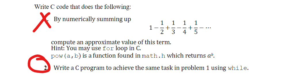 Solved X Х + Write C code that does the following: By | Chegg.com
