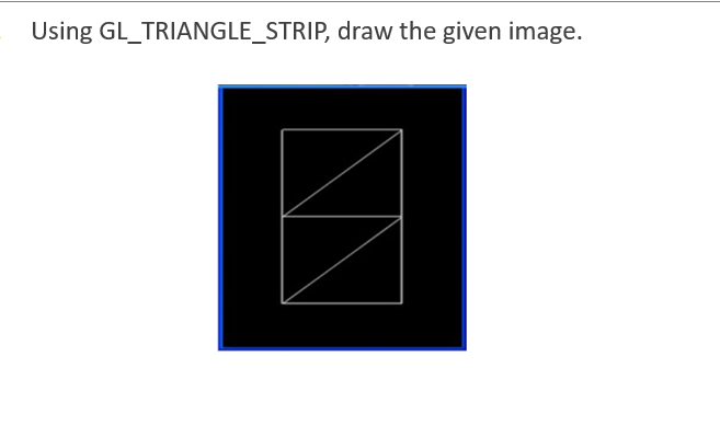 Solved Using GL_TRIANGLE_STRIP, draw the given image. | Chegg.com