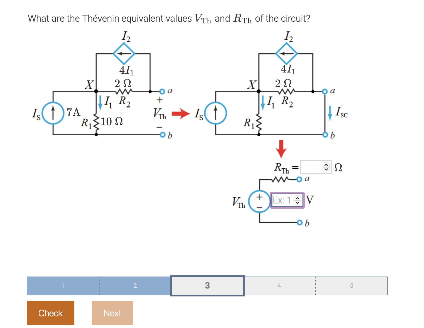 Solved What are the Thévenin equivalent values VTh and RTh | Chegg.com