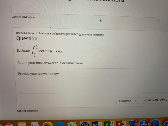 Solved Content attribution Use Substitution to Evaluate a | Chegg.com