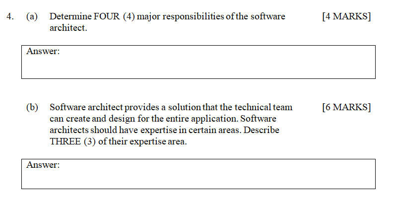 Solved (a) Determine FOUR (4) major responsibilities of the | Chegg.com