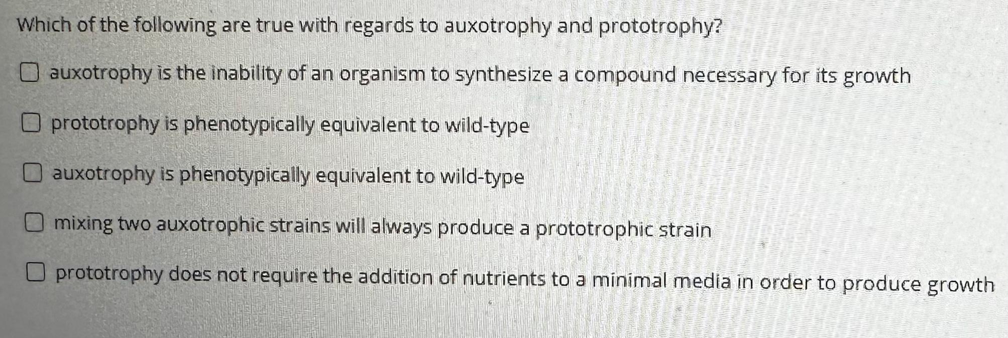 Solved Which of the following are true with regards to | Chegg.com