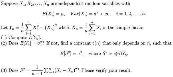 Solved Suppose X1,X2,…,Xn are independent random variables | Chegg.com