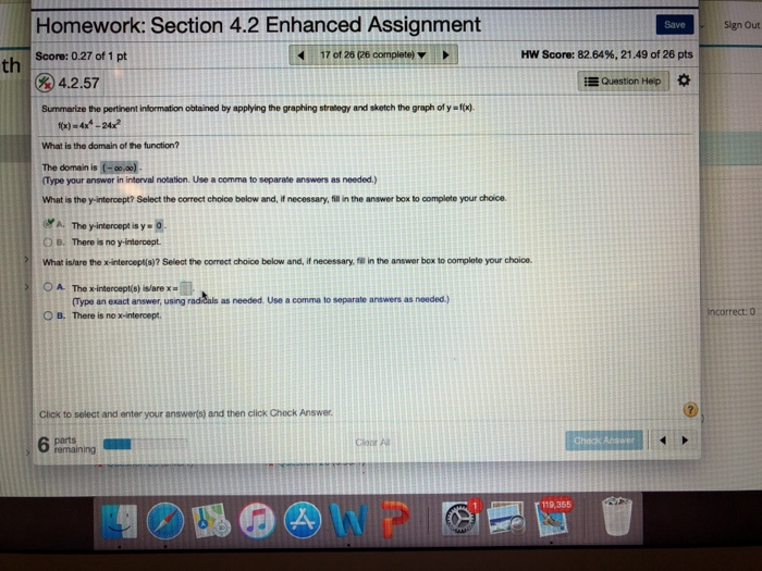 Solved Homework Section 4 2 Enhanced Assignment Score 0 27
