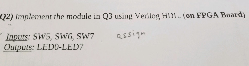 Solved Please solve question number 2 (Q2) verilog code | Chegg.com