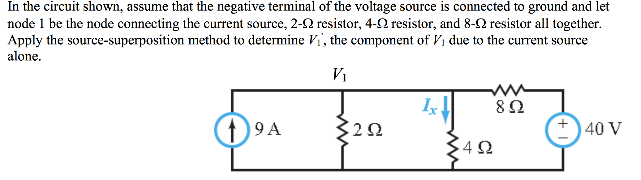 Solved In the circuit shown, assume that the negative | Chegg.com