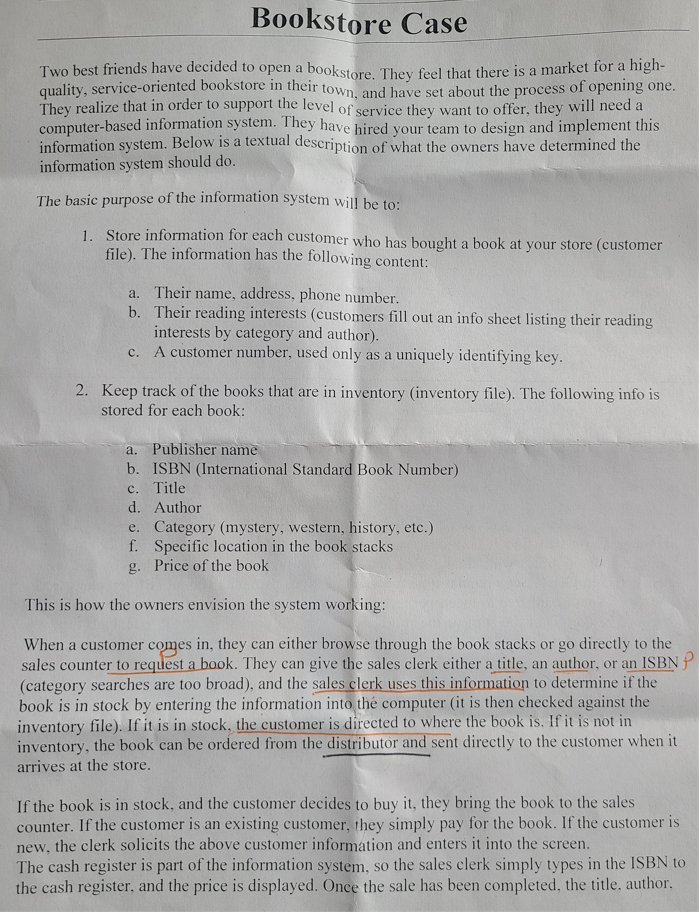 Bookstore Case Two best friends have decided to open | Chegg.com